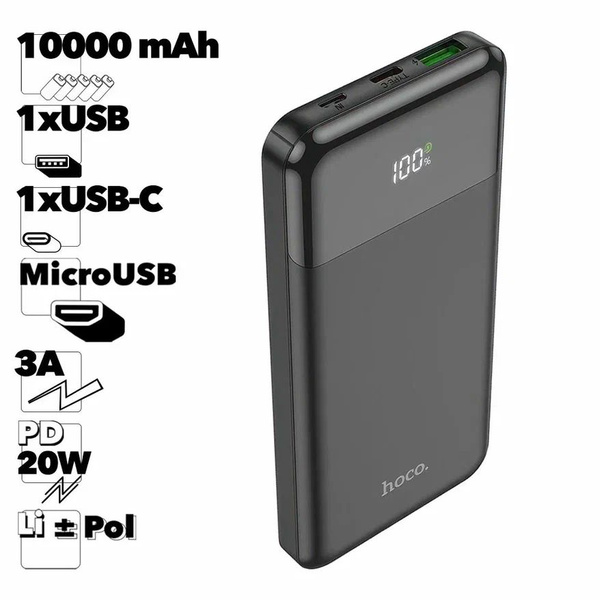 Внешний аккумулятор (Power Bank) hoco J102 - купить по выгодным ценам в ...