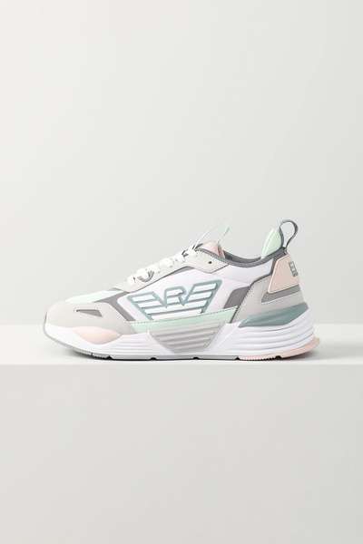 Кроссовки Женский EA7 Полиэстер, размер 38,5 На любой сезон Шнурки Без каблука купить c ...