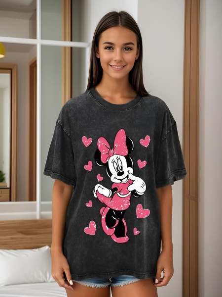 Футболка Мужской, Женский yutti черный Длинный, размер 38 свободный Повседневный Китай (Тайвань ...