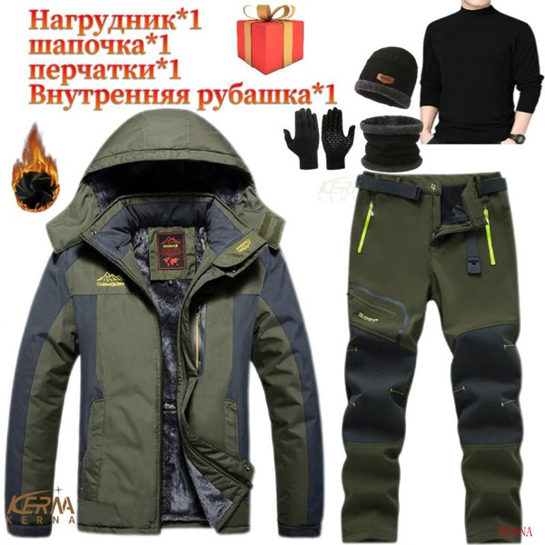 Комплект одежды Мужской, Женский KERNA Повседневный зеленый, темно-зеленый, размер 52 Softshell ...