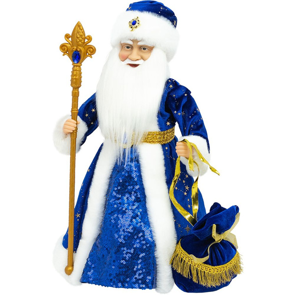 Дед Мороз под елку SaintNik музыкальный (SN110-40) 40 см синий - купить по выгодной цене в ...