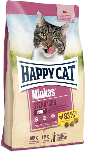HAPPY CAT Minkas Sterilised Geflugel. Сухой корм для кастрированных ...