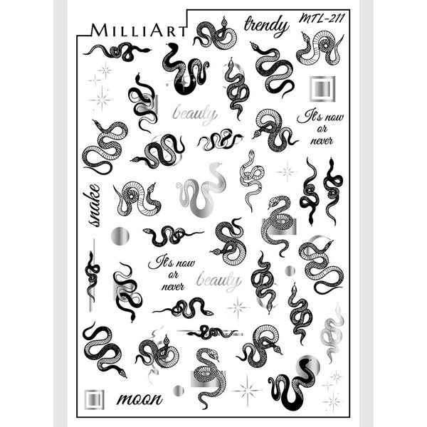 Anna Tkacheva, слайдер-дизайн Наклейки для ногтей MilliArt металлик MTL-211 купить на OZON по ...