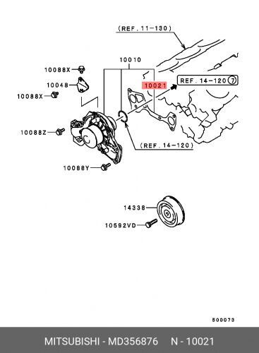 Прокл.ваккумн.насосаMITSUBISHI PAJERO/MONTERO (V6, V7) (2000-2006 ...