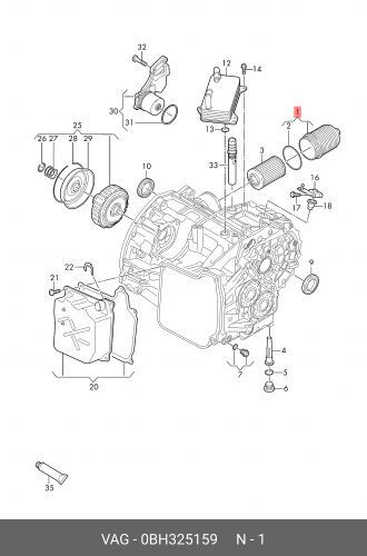 Корпус масляного фильтра VAG (VW/Audi/Skoda/Seat) АКПП VAG^0BH325159 ...