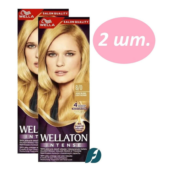 Wella WELLATON 8/0 Cтойкая крем-краска для волос - Песочный, 110 мл - 2 шт. купить на OZON по ...