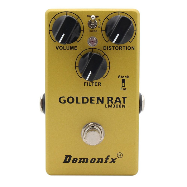 Demonfx GOLDEN RAT Педаль гитарного эффекта Fuzz Distortion Boost с ...