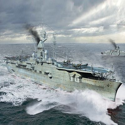 Сборная модель корабля German Navy Aircraft Carrier DKM Peter Strasser ...