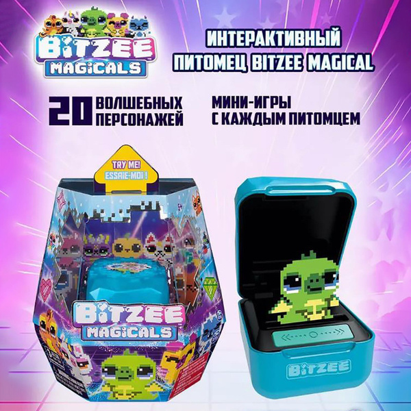Интерактивная игрушка, Тамагочи, цифровой питомец Bitzer Magical, синий ...