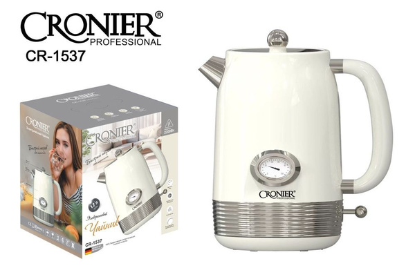 CRONIER Электрический чайник CR-1537, белый купить на OZON по низкой цене (1893999238)