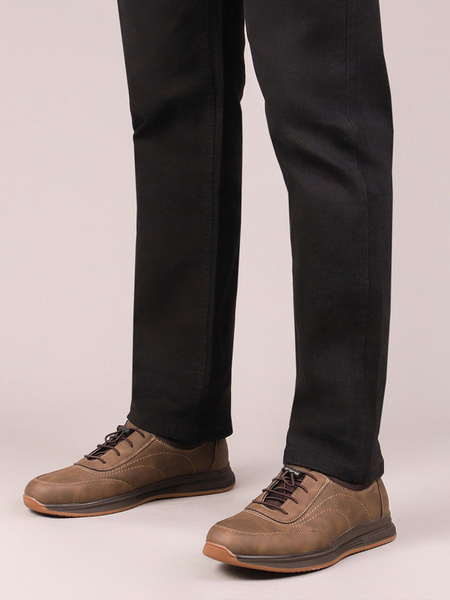 Полуботинки Мужской Instreet коричневый, размер 41 На любой сезон 6 Шнурки Без каблука Россия ...