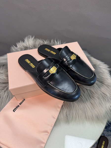 Туфли Женский Miu Miu Кожа размер 40 Танкетка лодочки Италия Без застёжки Круглый нос купить C