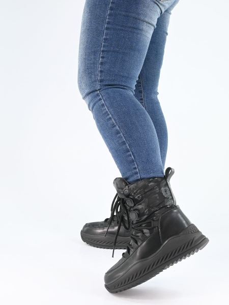 Ботинки Женский Ascalini черный кварц, размер 42 Зима 8 Стандартный средний (до 9 см) Россия ...