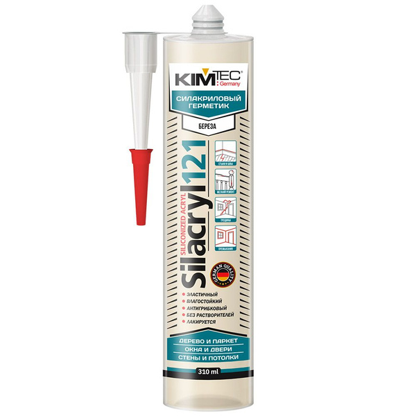 Герметик силакриловый 121 KIM TEC , ДЕРЕВО И ПАРКЕТ, берёза, 310 мл купить на OZON по низкой ...