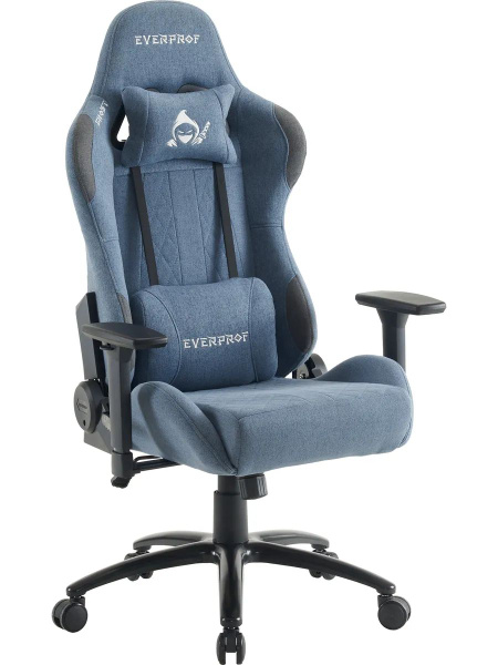 Кресло компьютерное игровое EVERPROF Ghost на колесиках, высокой спинкой, подлокотниками ...