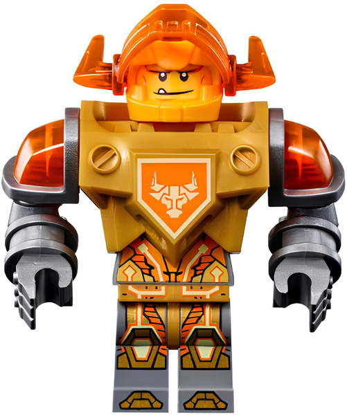Минифигурка Lego Nexo Knights Axl - Trans-Neon Orange Visor, Pearl Gold ...