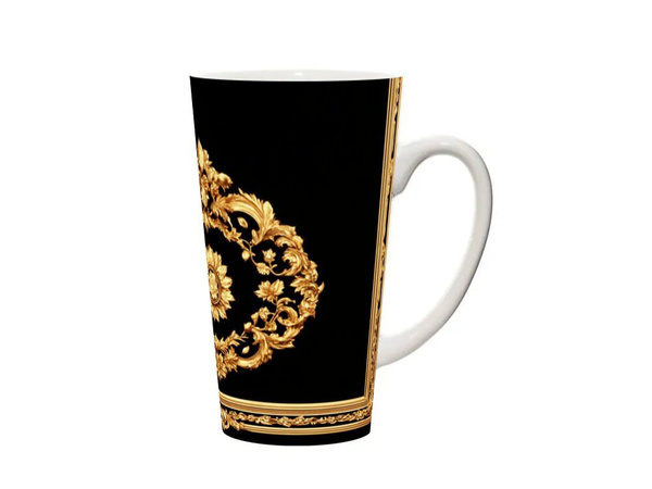 Кружка LotsPrints " "Черный, где черный фон украшен роскошными ...