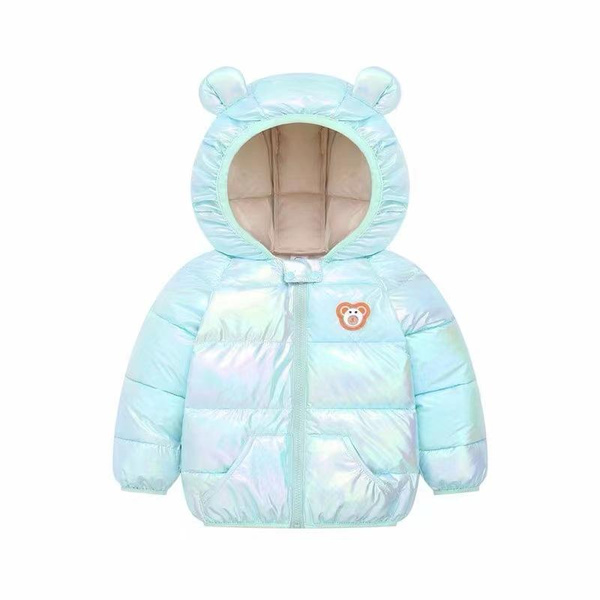 Куртка Мальчики, Девочки THANHDAT голубая ель Полиэстер, размер 98, 104 Длинный Демисезон ...