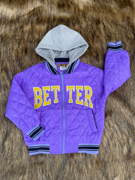 Куртка Мальчики, Девочки THANHDAT сиреневый меланж Полиэстер, размер 104 Длинный Демисезон ...