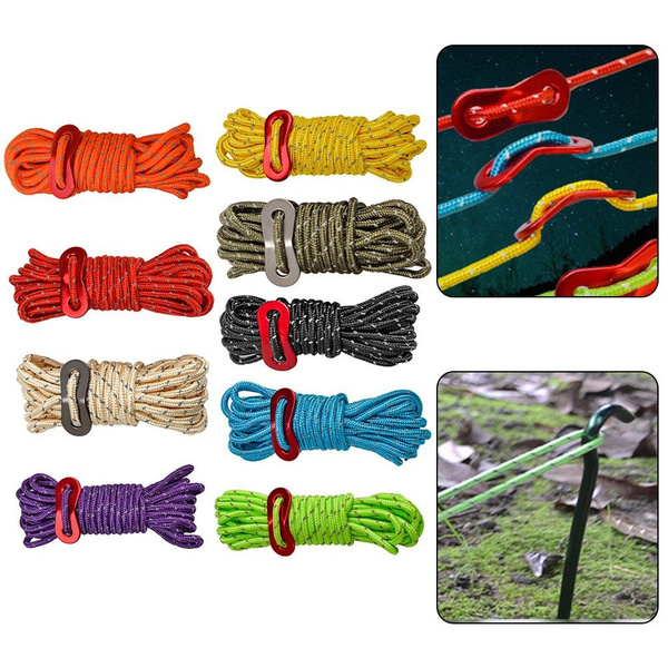 OZ-BDOT-Кемпинговый светоотражающий ветровой трос 4 мм с пряжкой-регулятором ветрозащитный трос ...