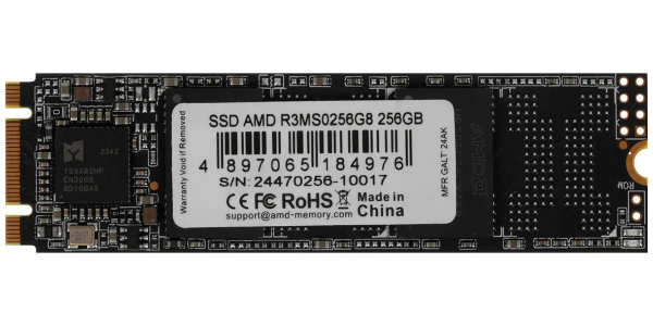 256 ГБ Внутренний SSD-диск AMD 3D NAND 2280 256Гб R3 Series mSATA (R3MS0256G8) (R3MS0256G8 ...