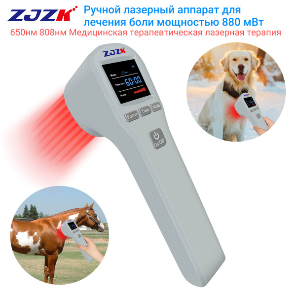 ZJZK низкоуровневая лазерная светотерапия,808 нм*4+650 нм*16,холодный лазер для лечения боли ...
