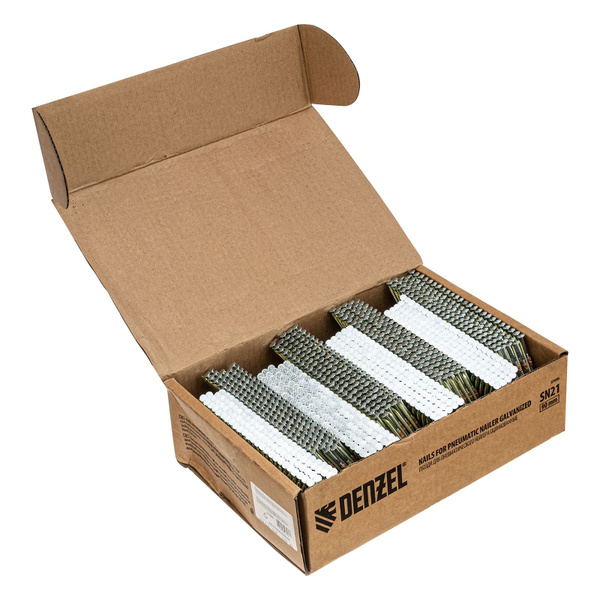 Гвозди для нейлера пневматического DENZEL, SN21, длина 90 мм, диаметр 3 ...