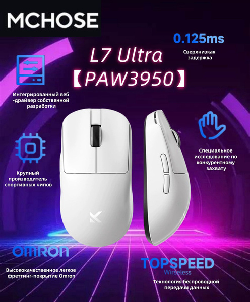 Мышь беспроводная MCHOSE беспроводная L7-001 , хром,L7 купить c ...