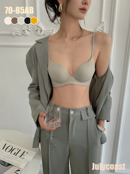 Бюстгальтер Женский July coast бралетт, классическая чашка, размер 75A, 75B серо-зеленый Нейлон ...