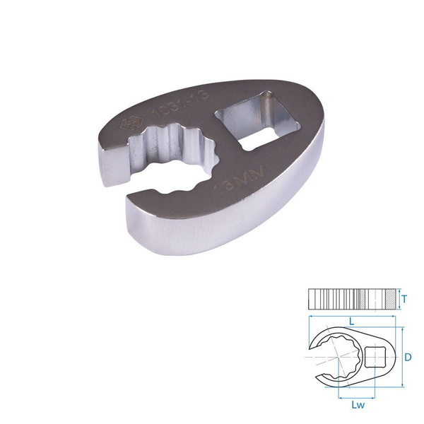 Ключ разрезной (воронья лапка) 13 мм, 3/8" KING TONY 1031-13R купить на ...