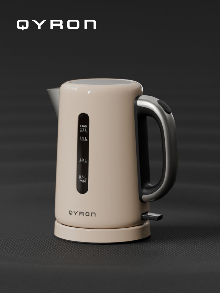 Чайник электрический Qyron KS601 GC, нержавеющая сталь, 1.7 л купить на OZON по низкой цене ...