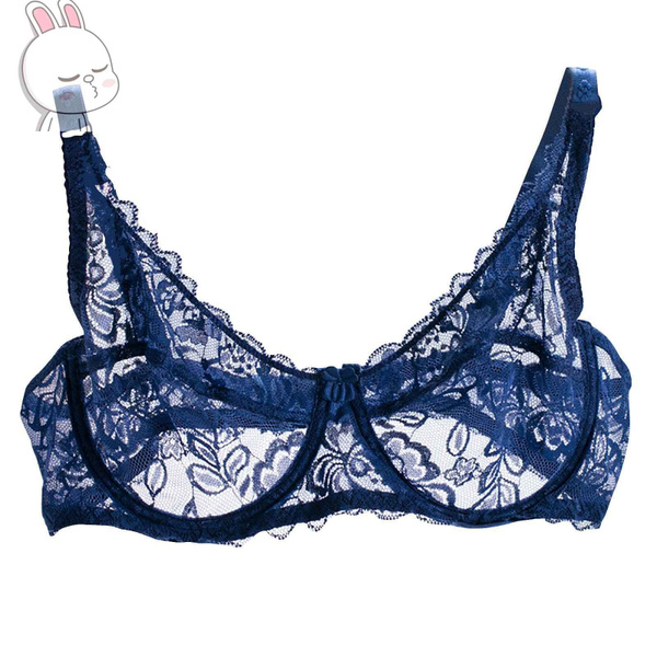 Бюстгальтер Женский Agiferg бюстье, бралетт, размер 90B темно-голубой Полиэфир, Спандекс ...