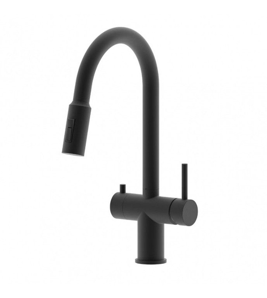 Смеситель для кухни ViEiR V15060-C с выдвижным изливом и с подключением к фильтру питьевой воды ...