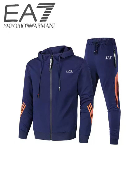 Костюм спортивный Мужской, Женский EA7 Спортивный брючный иссиня-черный, размер 44, 46 Полиэстер ...