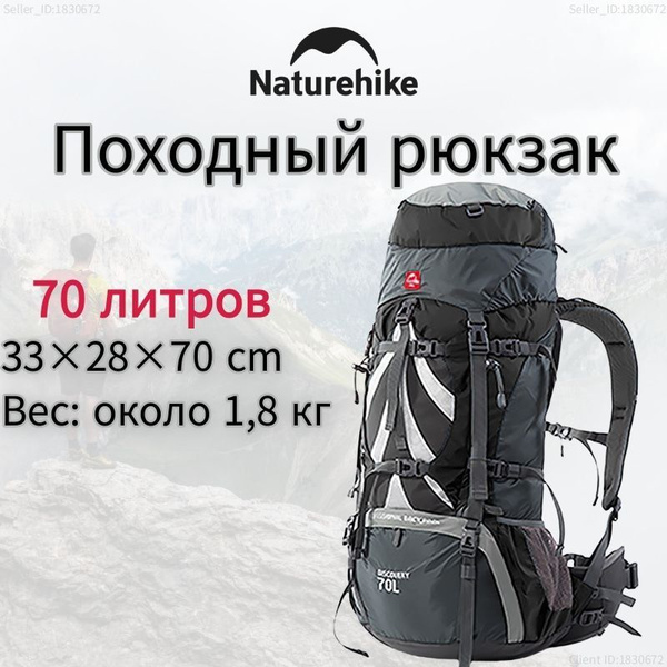 Naturehike Рюкзак тактический, объем: 70 л купить на OZON по низкой цене (2063110751)