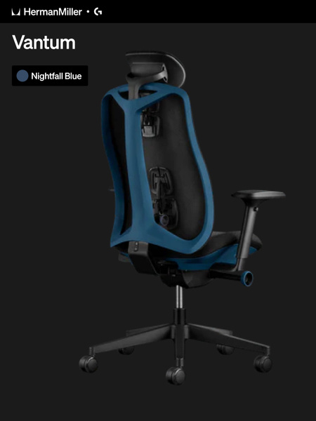 Кресло Herman Miller Vantum, цвет Nightfall Blue купить на OZON по ...
