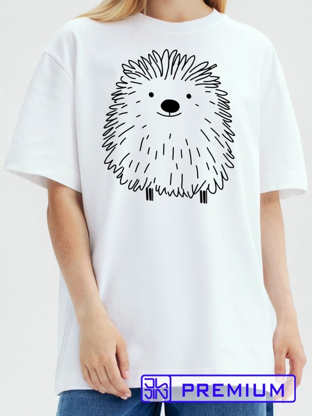 Футболка Женский Jujin Studio белый, черный Средний, размер 48, 49 ...