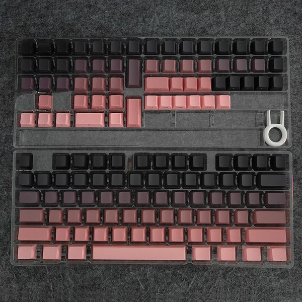 Комплект PBT кейкапов с боковой гравировкой (Blackberry, полный набор ...