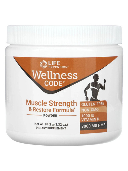 Life Extension, Wellness Code, средство для укрепления и восстановления мышц, в порошке, 94,2 г ...