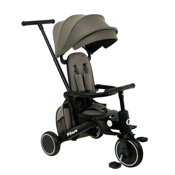Детский велосипед Pituso Leve PRO Plus (с сумкой) складной трехколесный цвет Khaki купить на ...