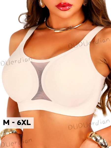 Бюстгальтер Женский без косточек, размер 90E, 90F бежевый лайт Нейлон, Спандекс Повседневный ...