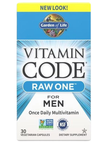 Garden of Life, Vitamin Code Raw One For Men, Мультивитамины для мужчин, 30 капсул купить на ...