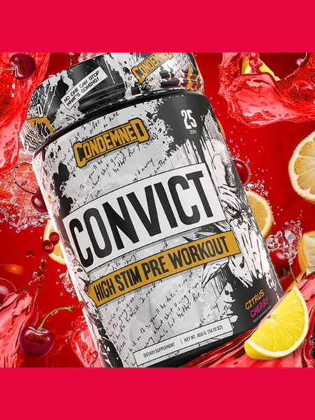Convict High Stim Pre Workout (Condemned Labz) 25 порций, Предтрен ...
