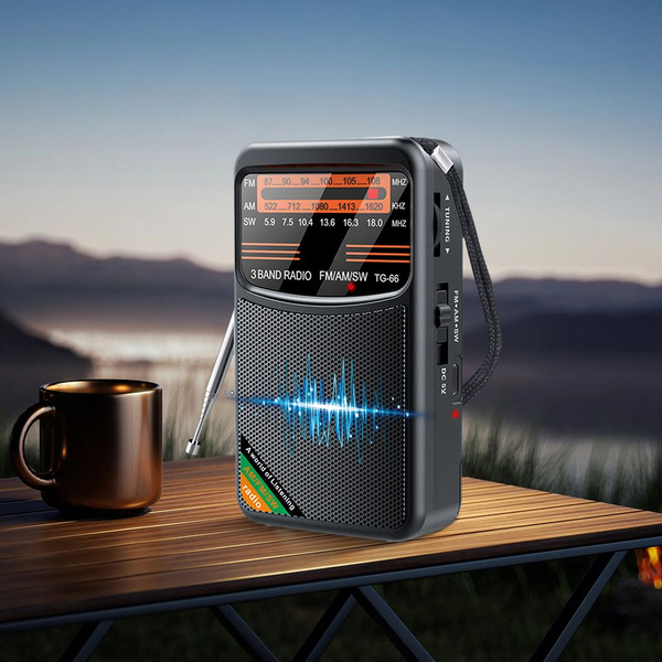 Радиоприемник tg-66 всеволновый карманный fm/am/sw портативное радио с ...