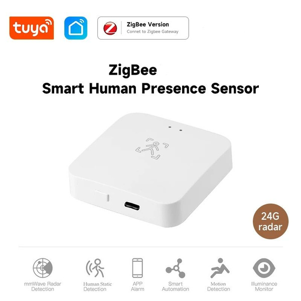 Tuya WiFi ZigBee Детектор присутствия человека 5.8G/24G Радар Определение расстояния ...