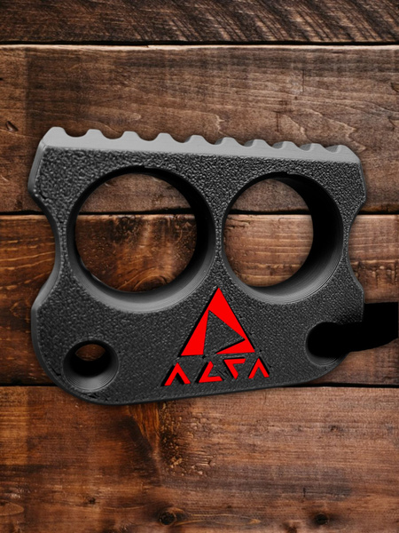 ALFA double EDC брелок не кастет d 25мм L. PLA+ пластик black купить на ...