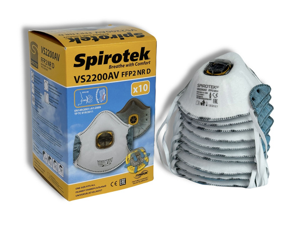 Респиратор SPIROTEK VS2200AV NR D, класс защиты FFP2 с клапаном выдоха (упаковка 10шт) купить на ...