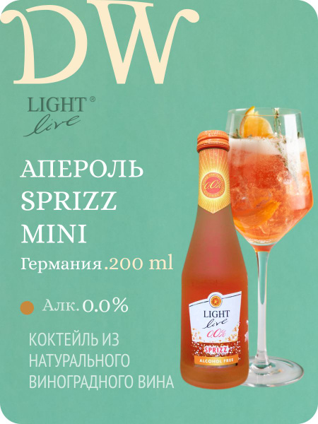 Апероль шприц коктейль Italian Aperol Spritz LIGHT LIVE Mini ...