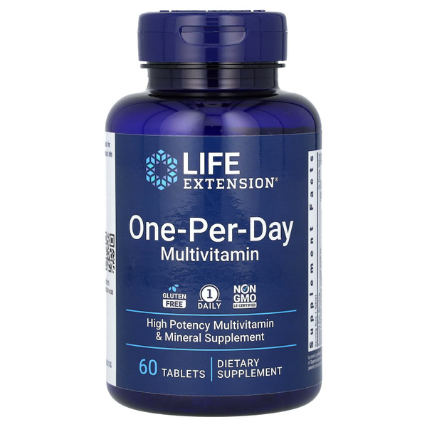 Мультивитамины 60 таб. One-Per-Day Life Extension/ Лайф экстеншн один ...