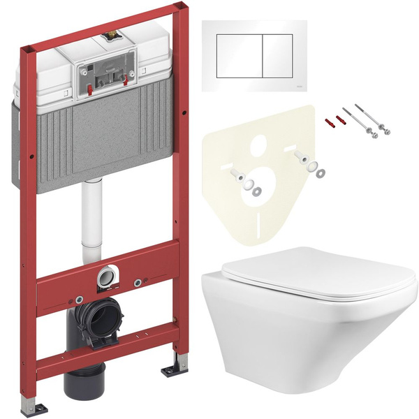 Комплект Унитаз подвесной BOND Cube F11-10 / Инсталляция TECE Base ...